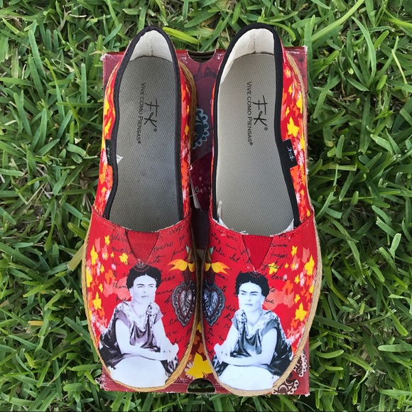Cielito Lindo | Shoes | Frida Kahlo Slip On Shoes Loafers Flats Jute ...